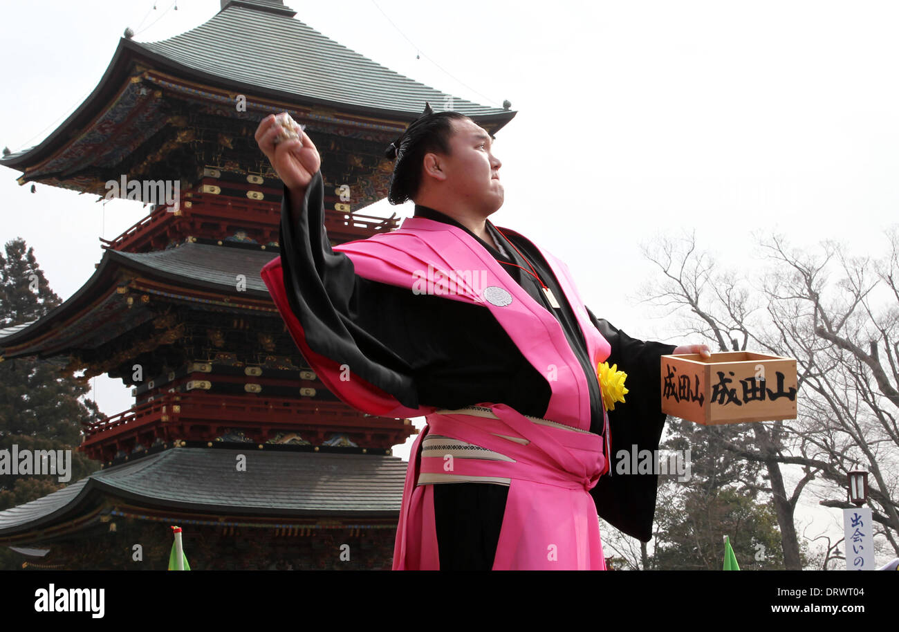 Tokyo, Japan. 3rd Feb, 2014. Mongolian sumo grand champion HAKUHO ...