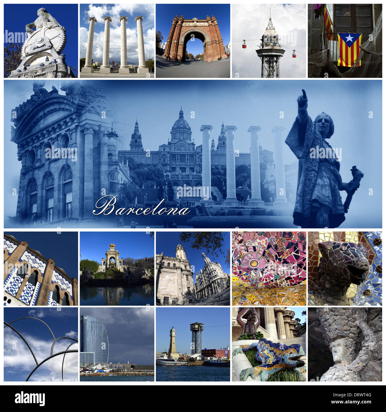 Highlights of Barcelona,collage Stock Photo - Alamy