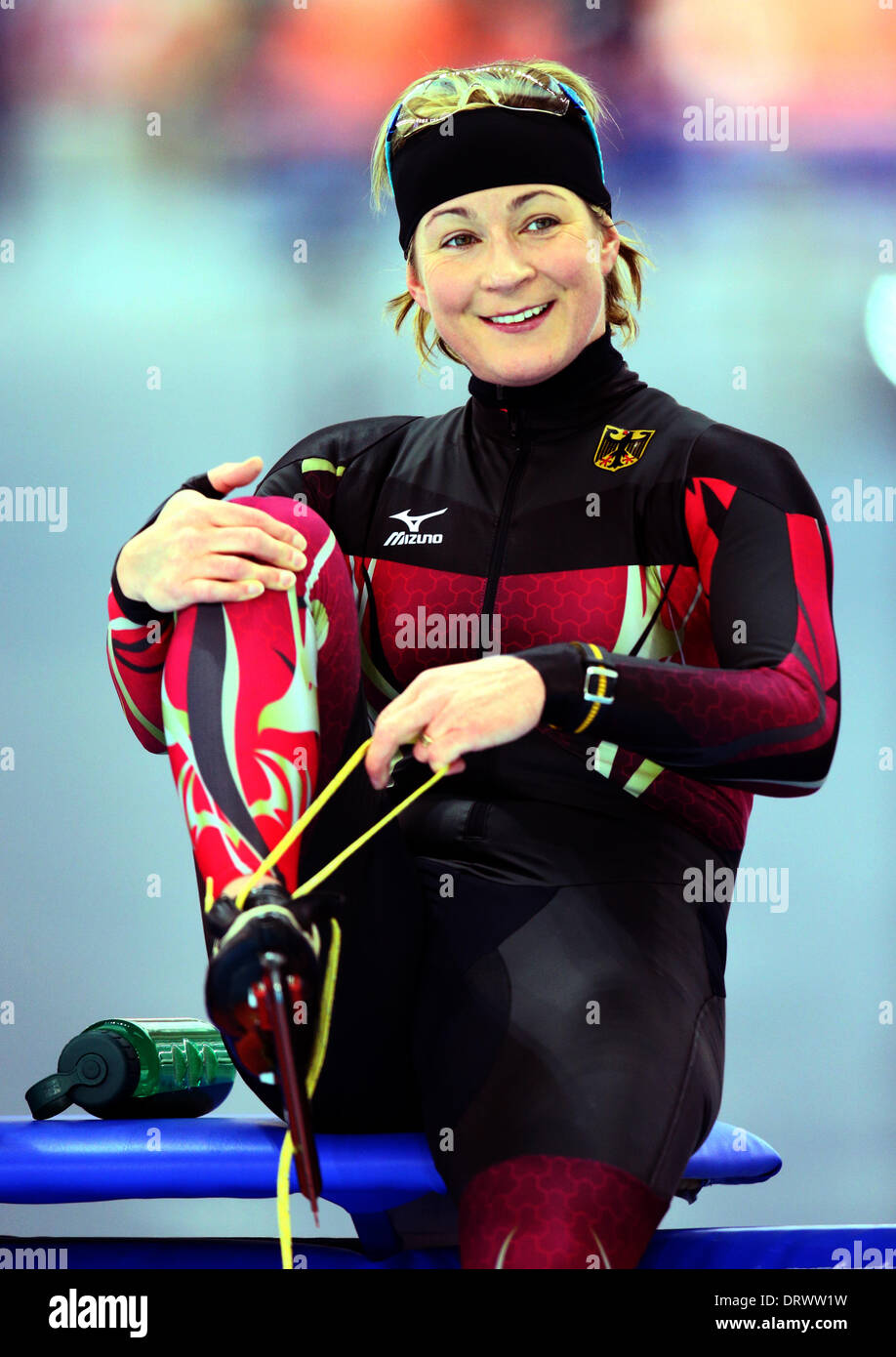 Sochi, Russia . 03rd Feb, 2014. German Speed Skater Claudia Pechstein ...