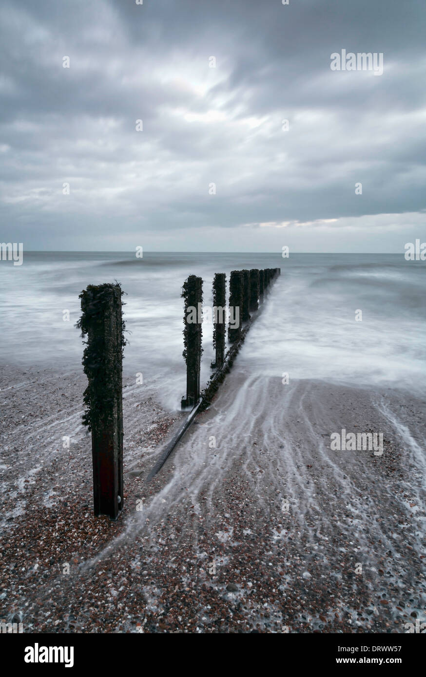 Sea high tide groynes waves wave hi-res stock photography and images ...