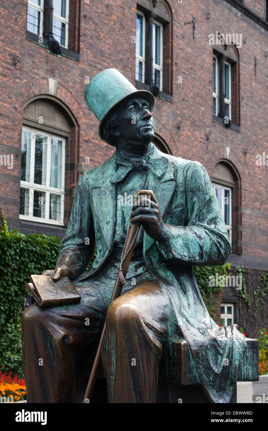 Hans Christian Anderson statue Copenhagen Denmark Stock Photo - Alamy