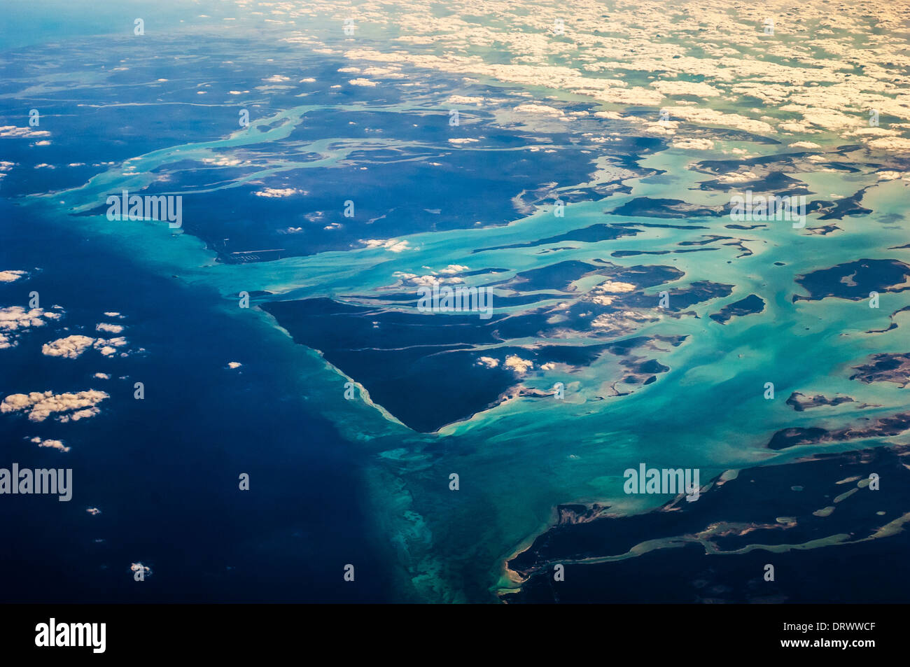 cloud patterns taken from a plane in the Atlantic Ocean Stock Photo - Alamy