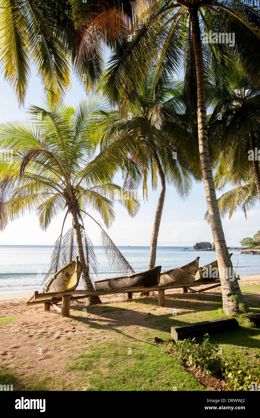 Bom Bom Resort beach, Principe Island Stock Photo - Alamy