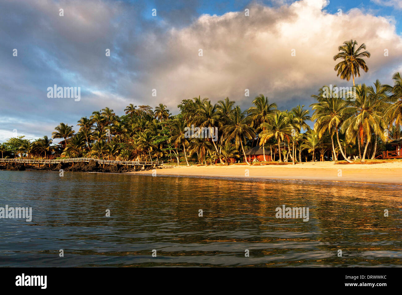 Bom Bom Resort, Principe Island Stock Photo - Alamy
