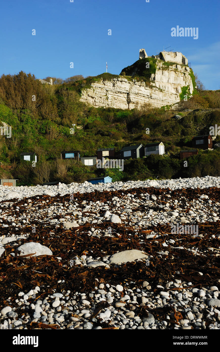A view of Rufus Castle Church Ope Cove Portland Dorset UK Stock Photo ...
