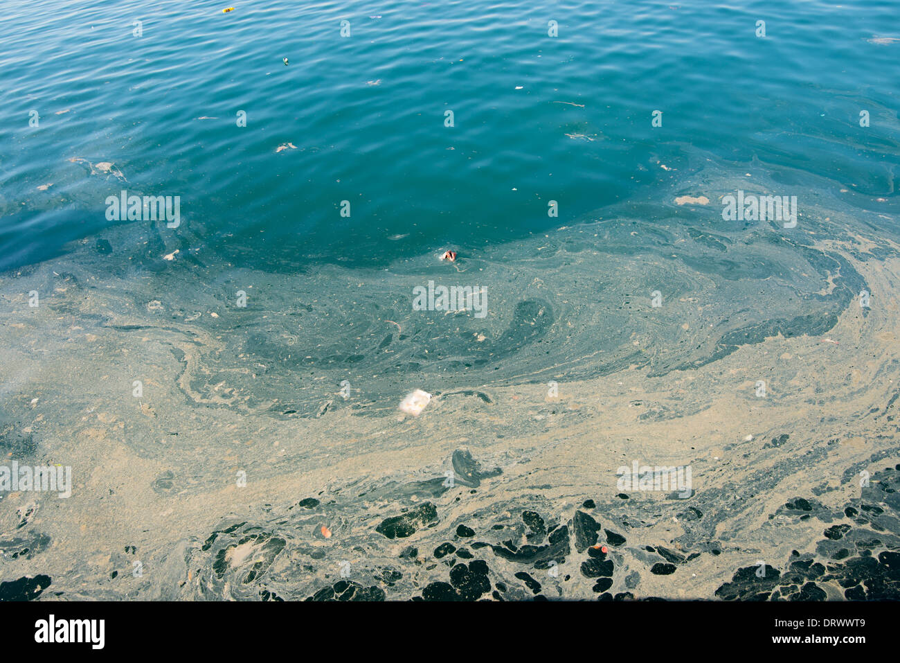 Full frame take of some extremely polluted waters Stock Photo - Alamy