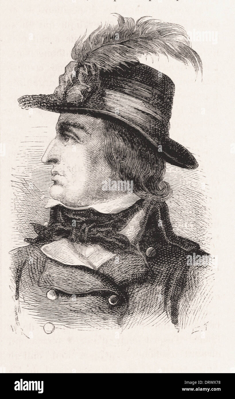 Portrait of Carnot - French engraving XIX th century Stock Photo - Alamy