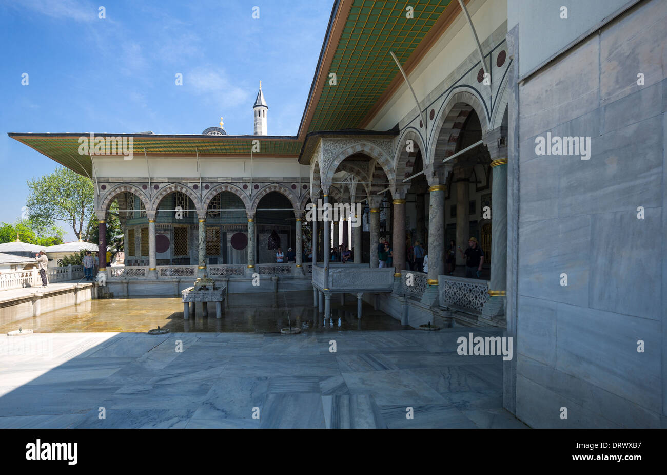 Istanbul, Topkapi Palace, fourth courtyard, view of the upper terrace ...