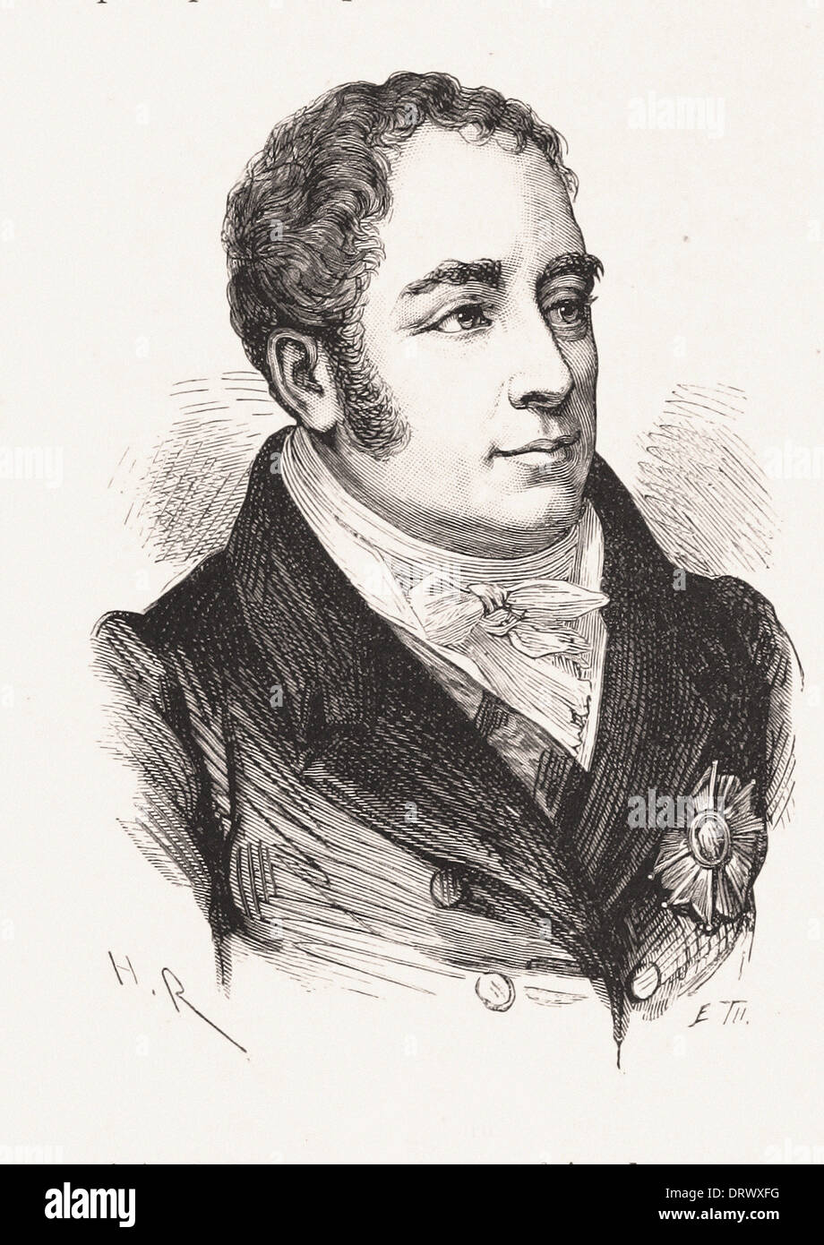 France portrait of daru french engraving xix th century hi-res stock ...