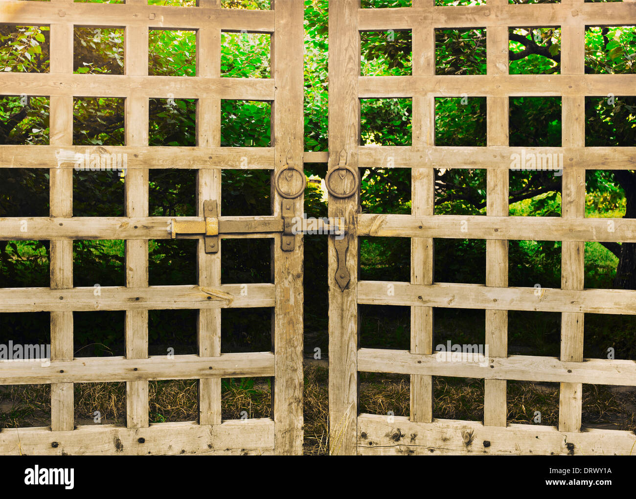 medieval wooden gate Stock Photo - Alamy