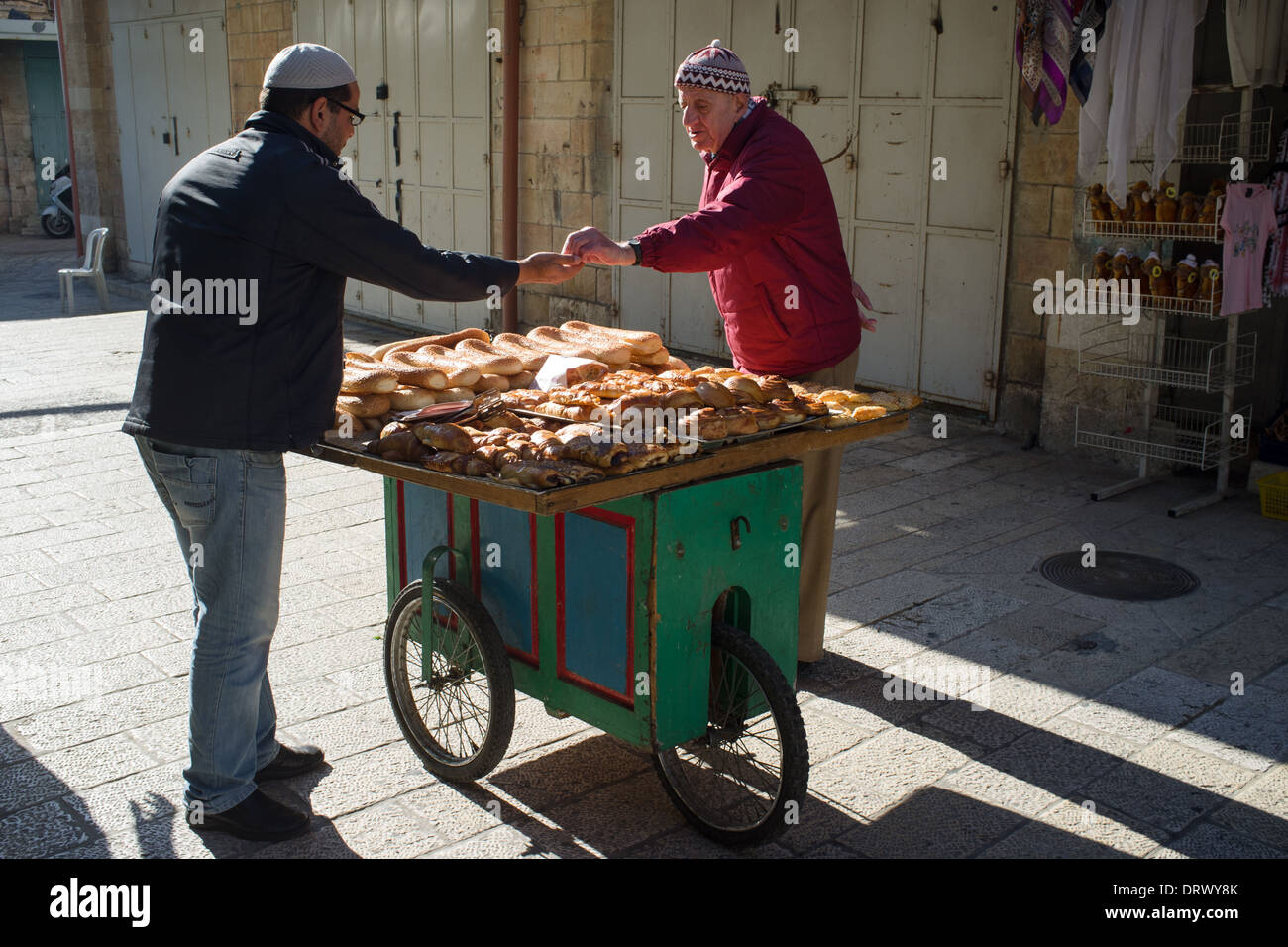 Breads vendor in the Old Jerusalem, Israel, Middle East Stock Photo - Alamy