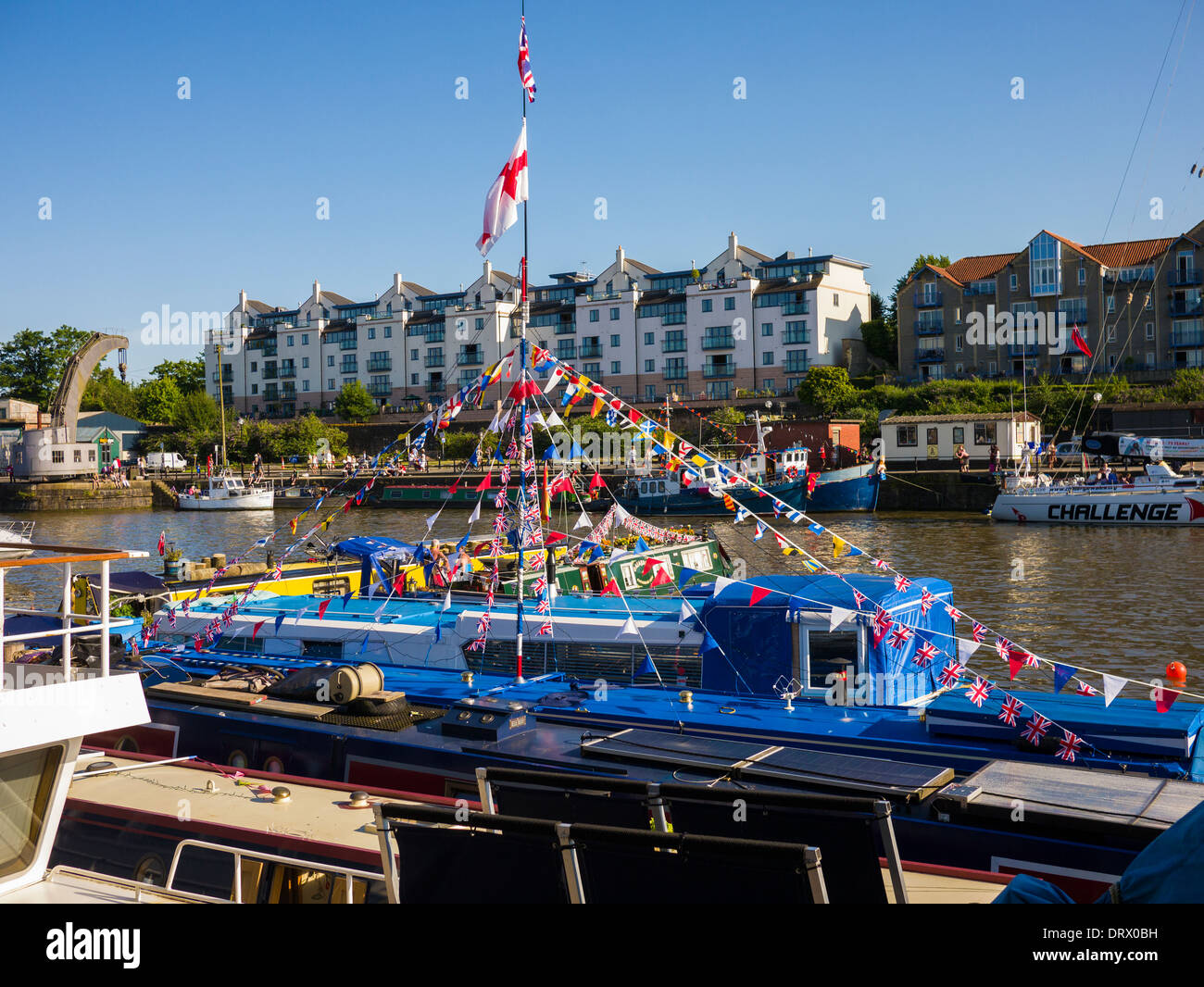 Boats in the floating harbour during the Bristol Harbour Festival ...
