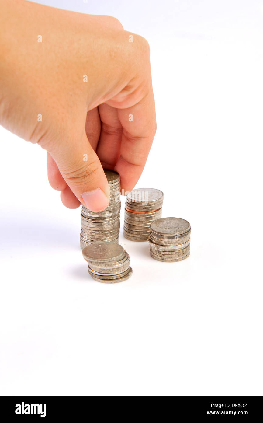 Hand with coin hi-res stock photography and images - Alamy