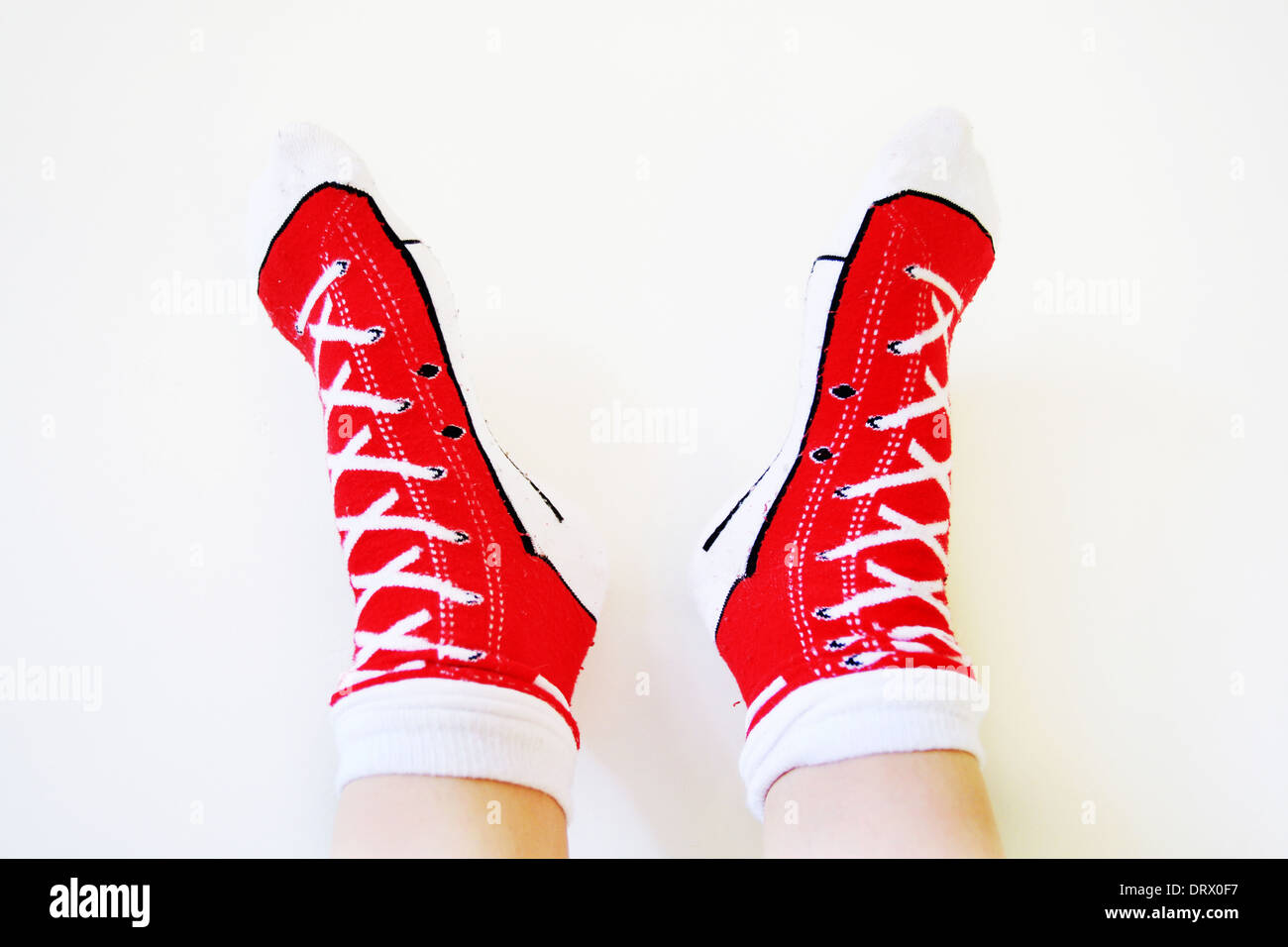 Red Weird Sock in Amsterdam Stock Photo - Alamy