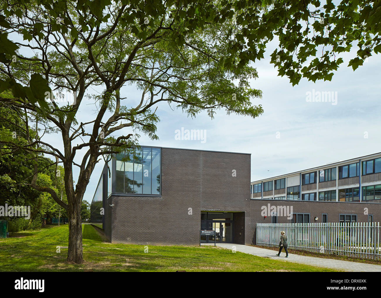 Main entrance to the high school hi-res stock photography and images ...