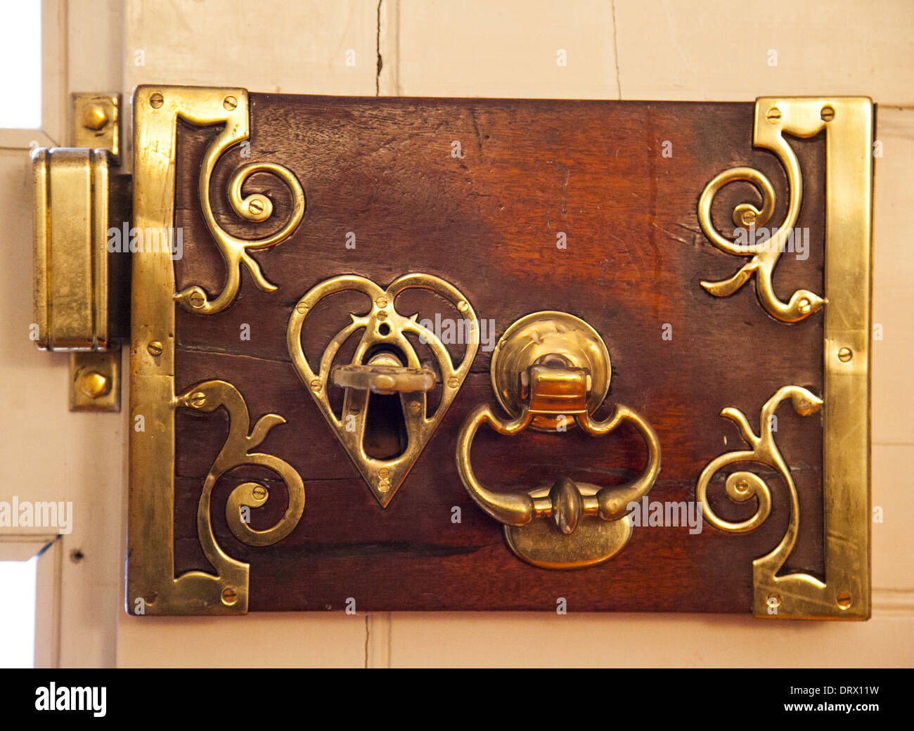 Very large door lock with heart Stock Photo - Alamy