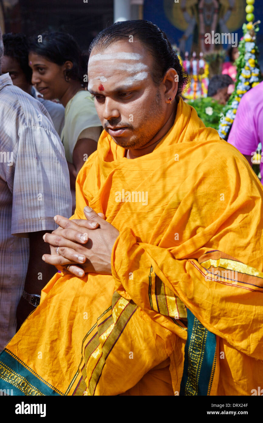 Tamil Priest during the Thaipoosam religious festival, Mauritius Stock ...