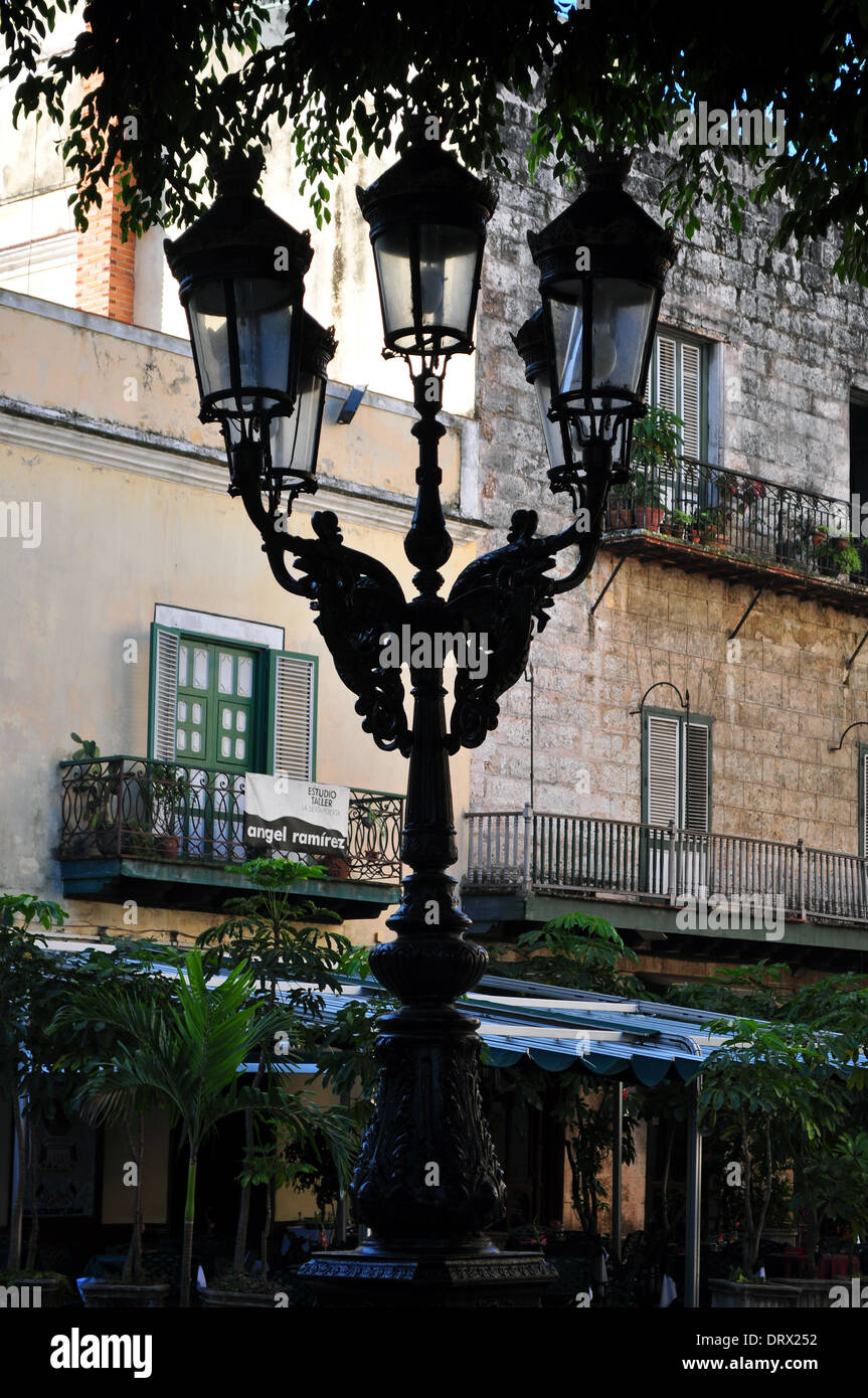 Havana, Cuba: street light in the Obispo district Stock Photo - Alamy