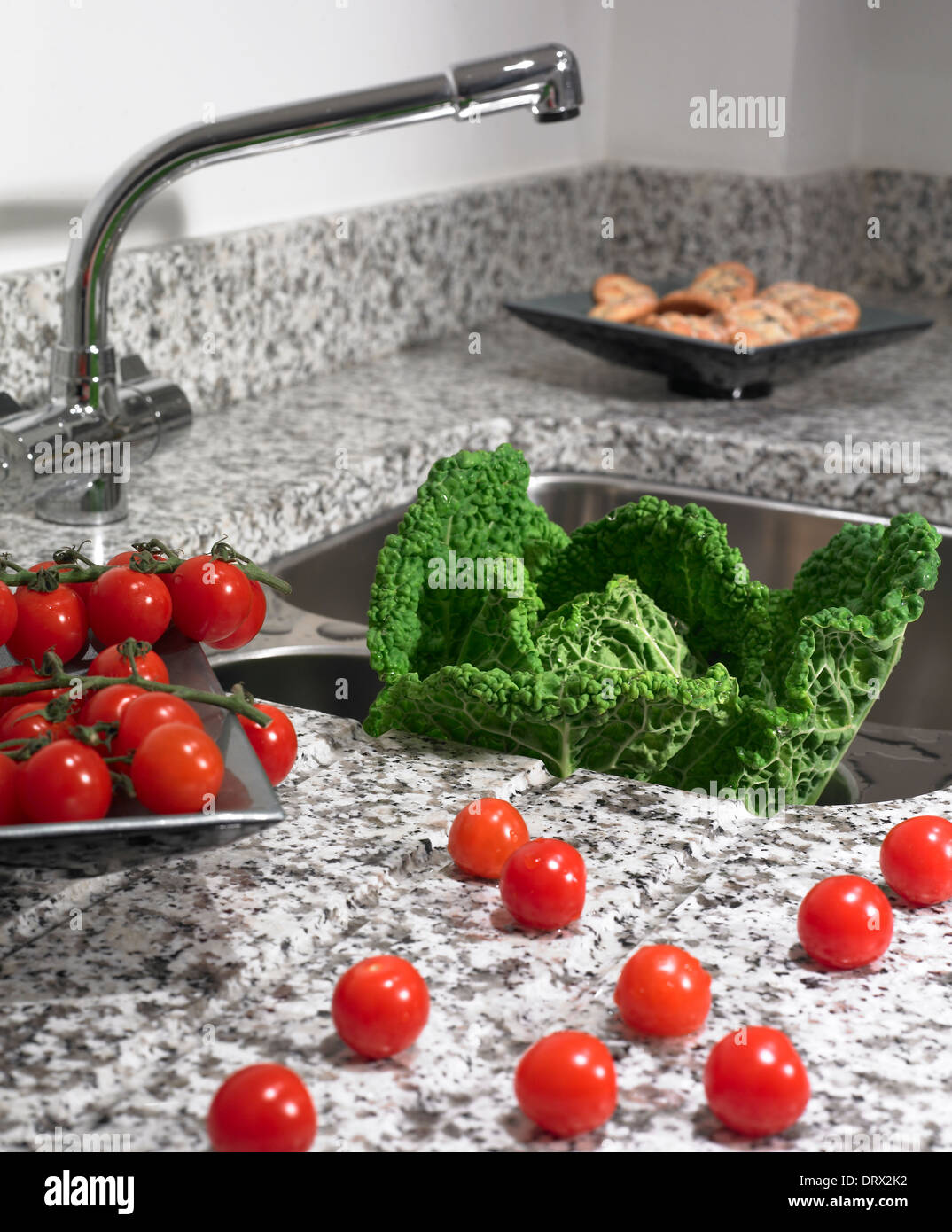 Kitchen tap green veg hi-res stock photography and images - Alamy