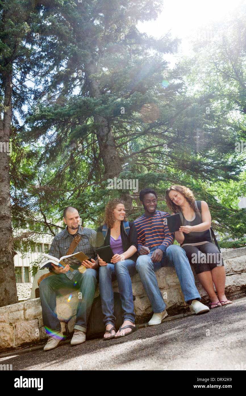 Students Studying At University Campus Stock Photo - Alamy