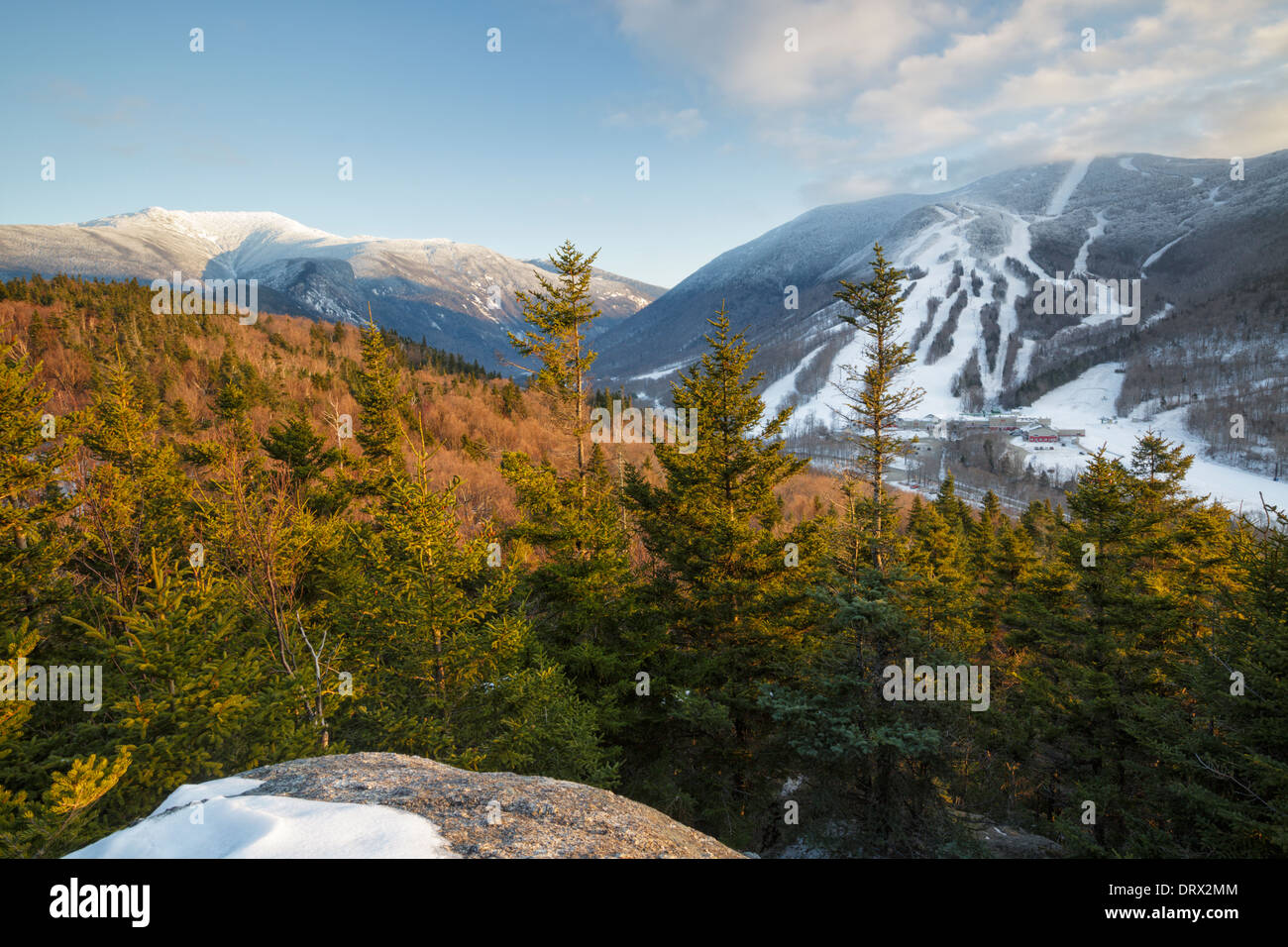 Franconia Notch State Park from Bald Mountain in the White Mountains ...