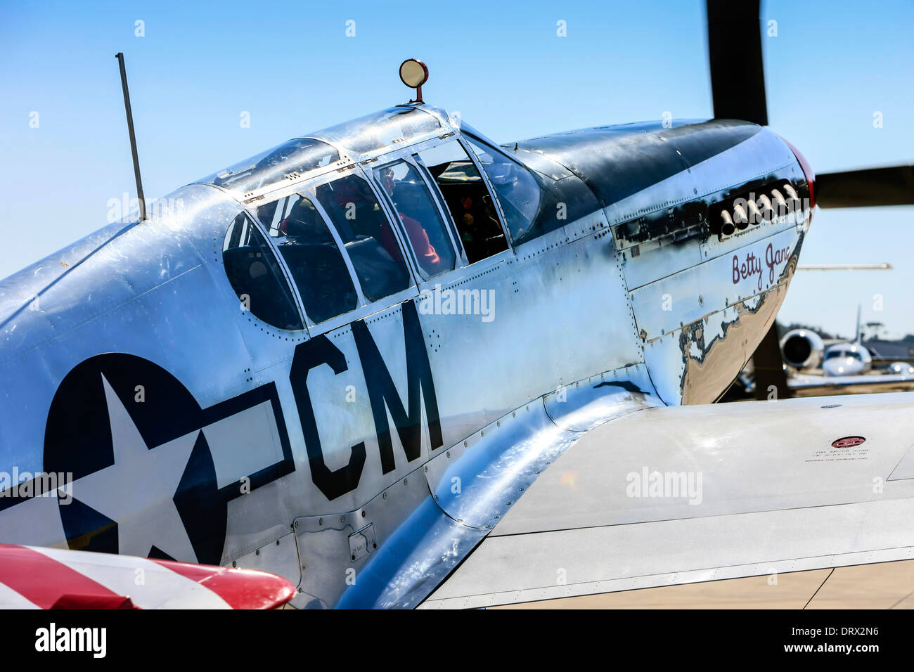 A WW2 P51 Mustang fighter plane of the USAAF Stock Photo - Alamy