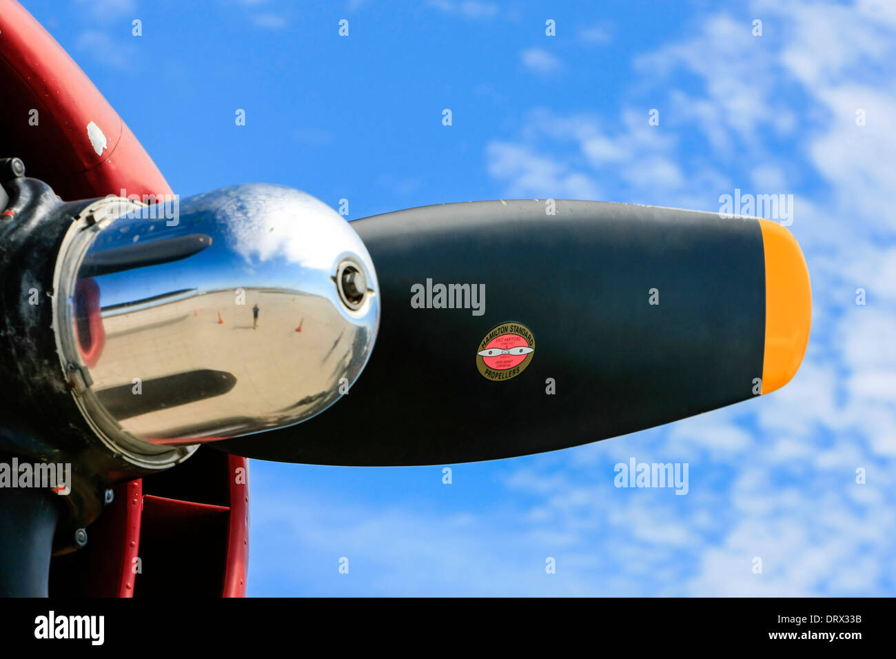 The propellor and Pratt & Whitney R-1830 engine of a WW2 B24 Liberator ...