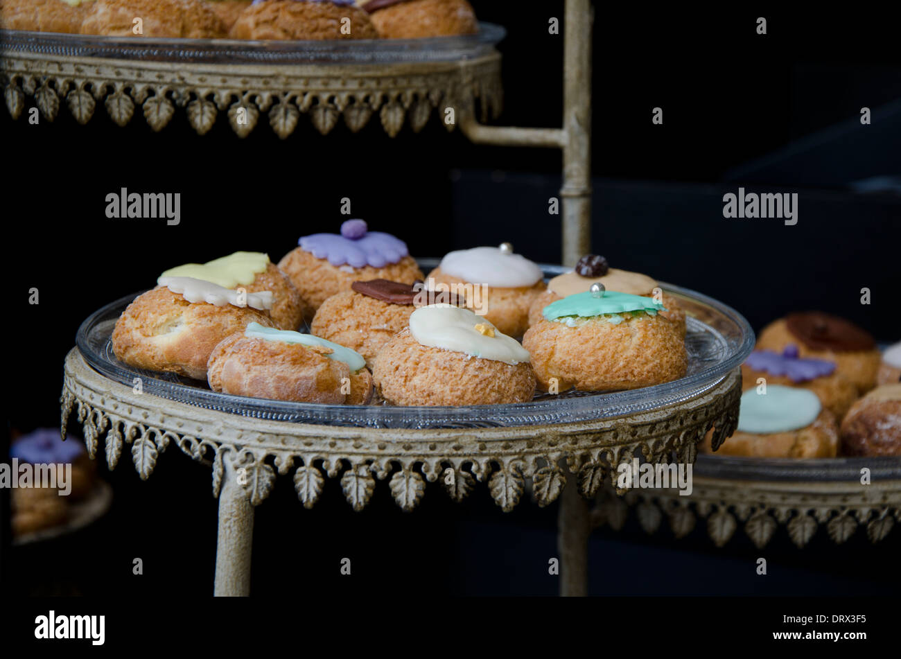 Cream puffs display hi-res stock photography and images - Alamy
