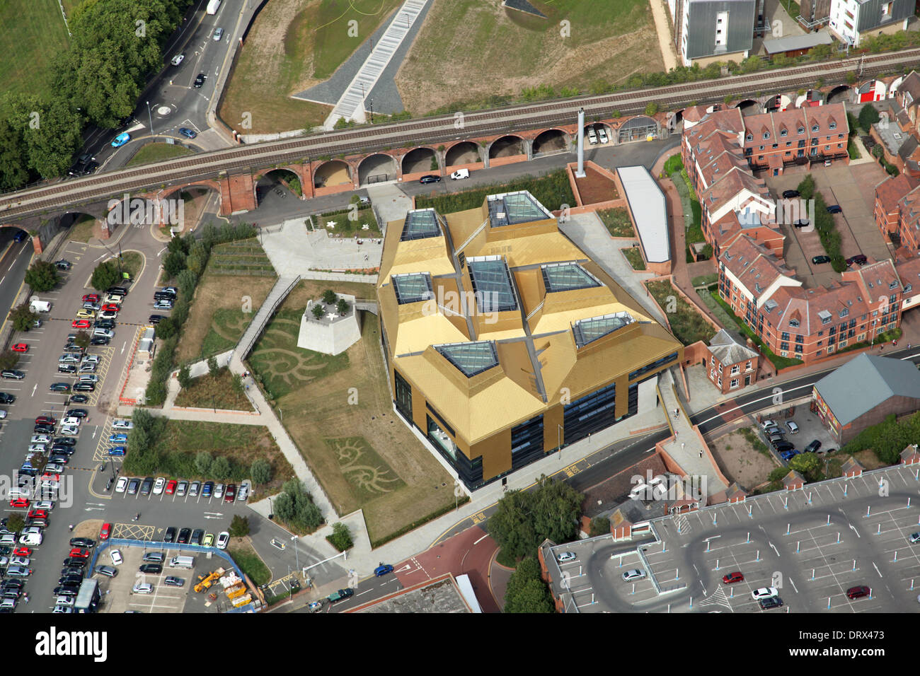 aerial view of The Hive library in Worcester Stock Photo - Alamy