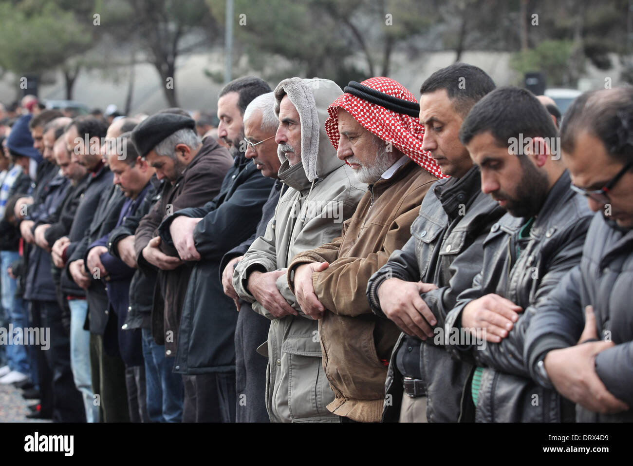 Amman, Jordan. 3rd Feb, 2014. Muslims pray for rain in drought-hit ...