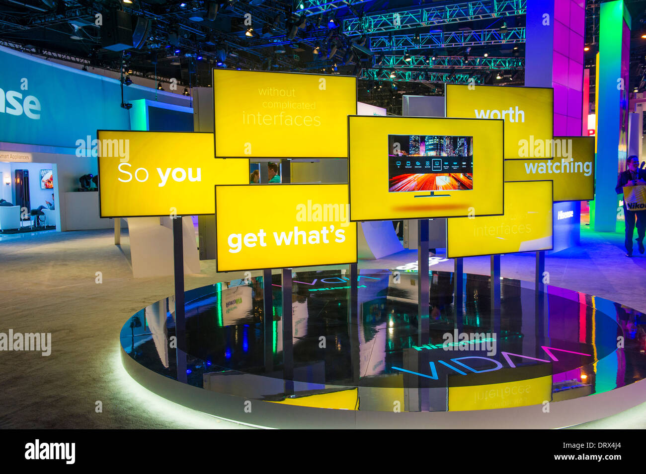 The Hisense booth at the CES show held in Las Vegas Stock Photo - Alamy