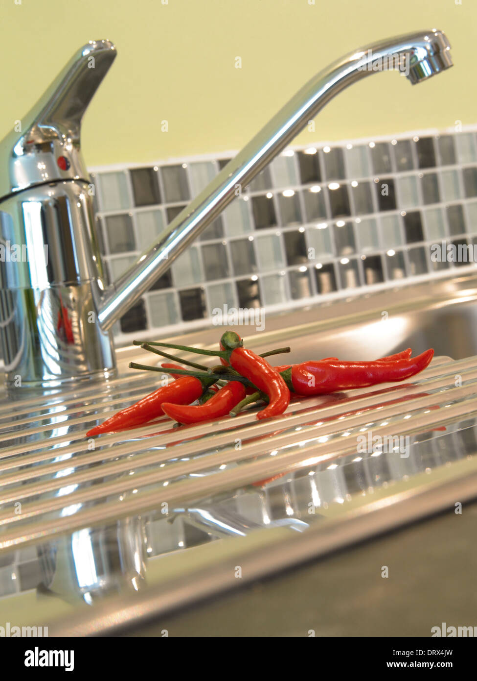food preparation at the kitchen sink Stock Photo - Alamy