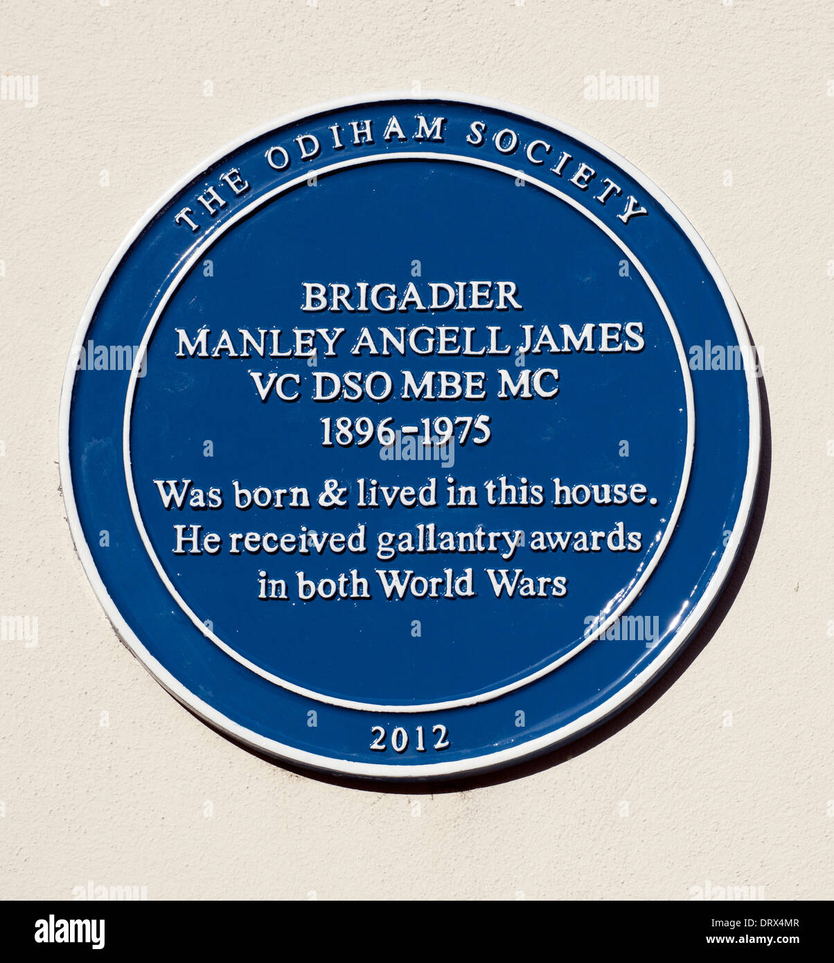 Blue plaque for Brigadier Manley Angell James VC , 140 High Street ...