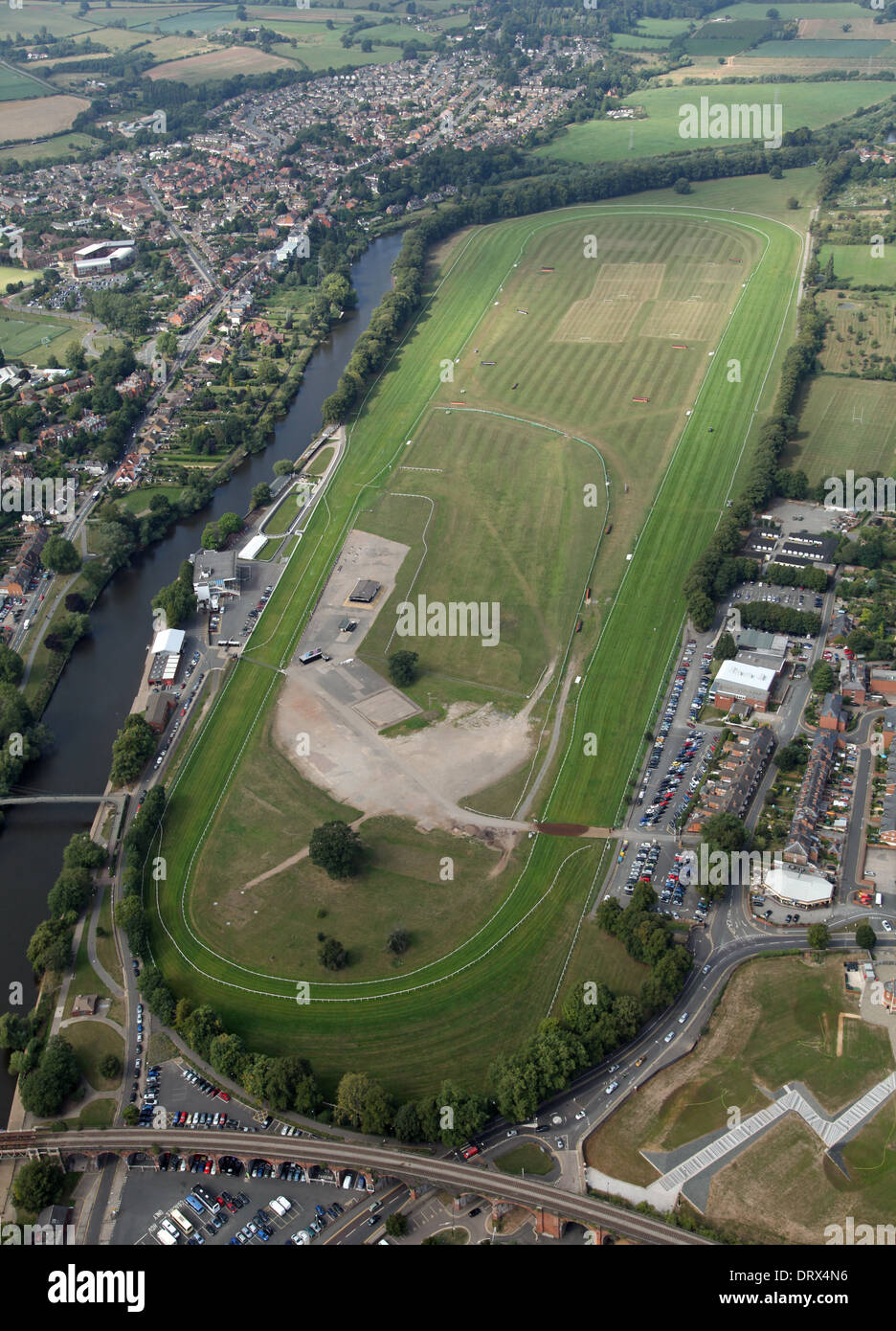 aerial view of Worcester Racecourse Stock Photo - Alamy