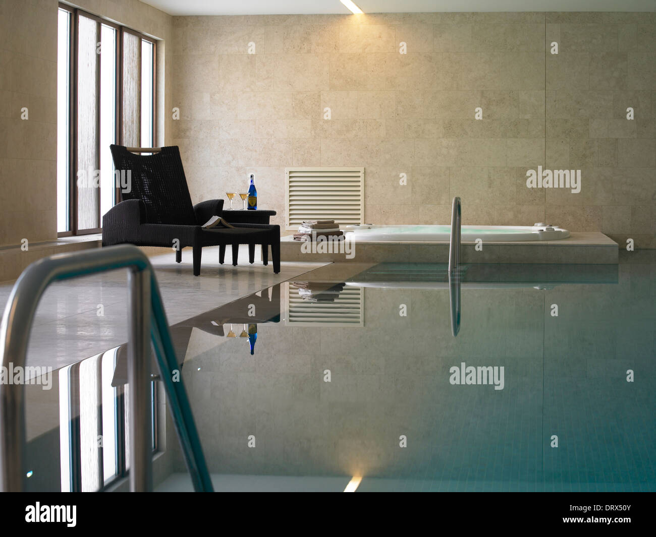 indoor swimming pool and jacuzzi Stock Photo - Alamy