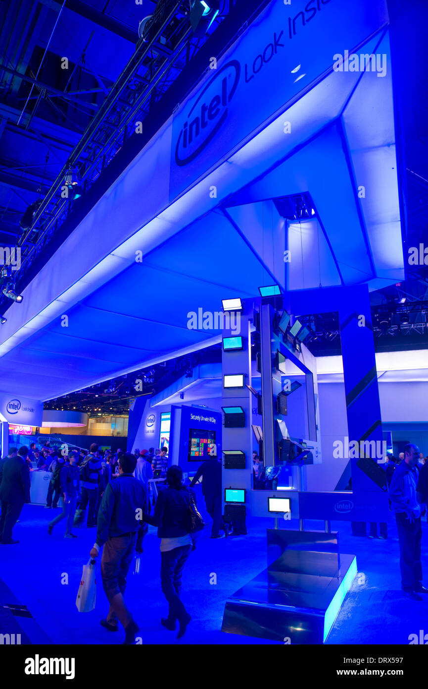 The Intel booth at the CES show held in Las Vegas Stock Photo - Alamy