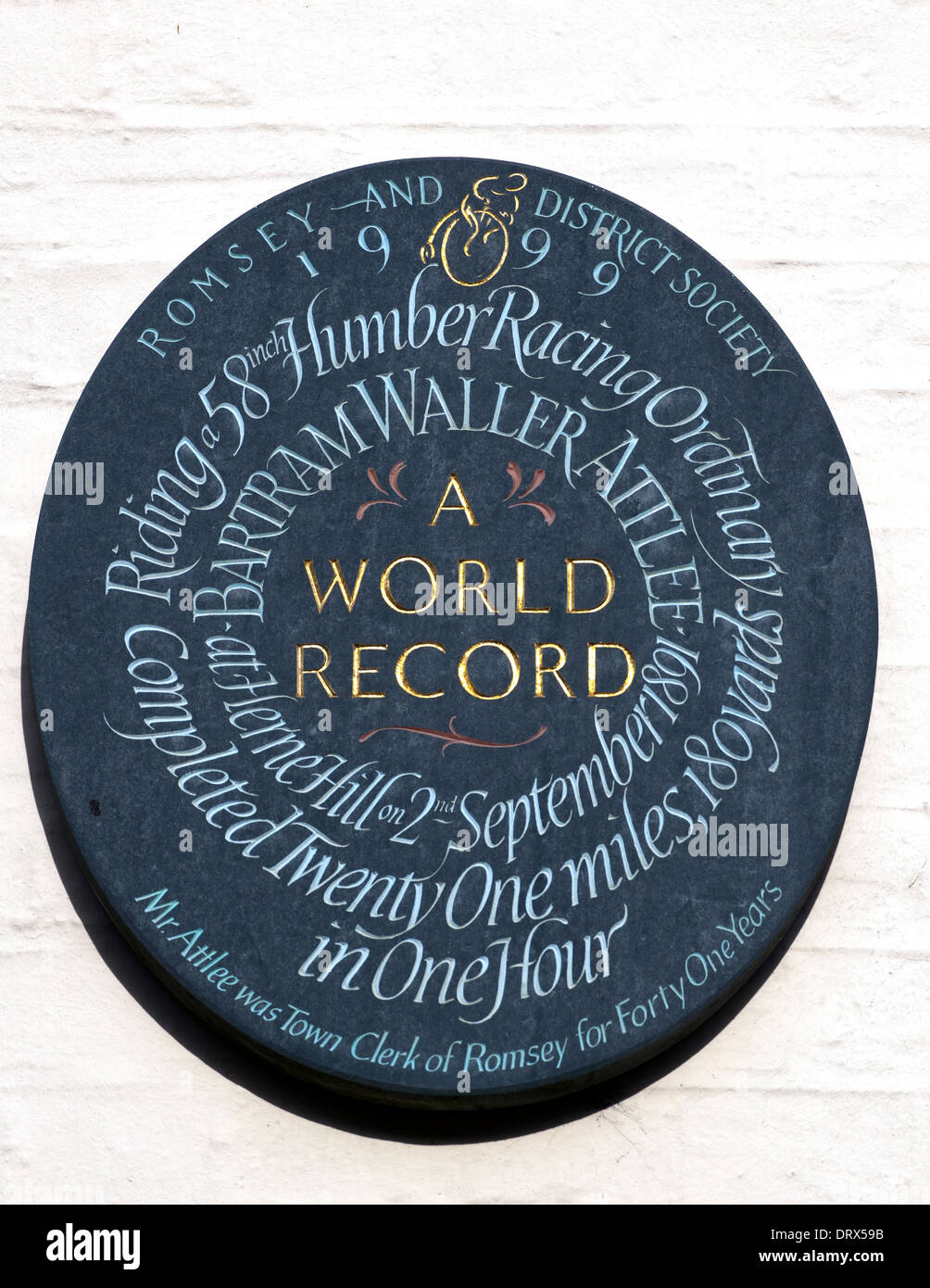 Romsey plaque hi-res stock photography and images - Alamy