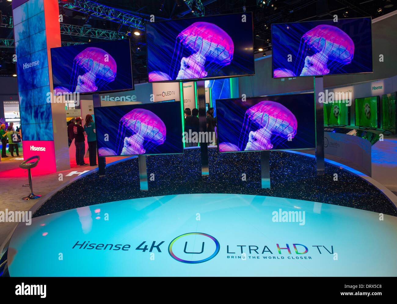 The Hisense booth at the CES show held in Las Vegas Stock Photo - Alamy