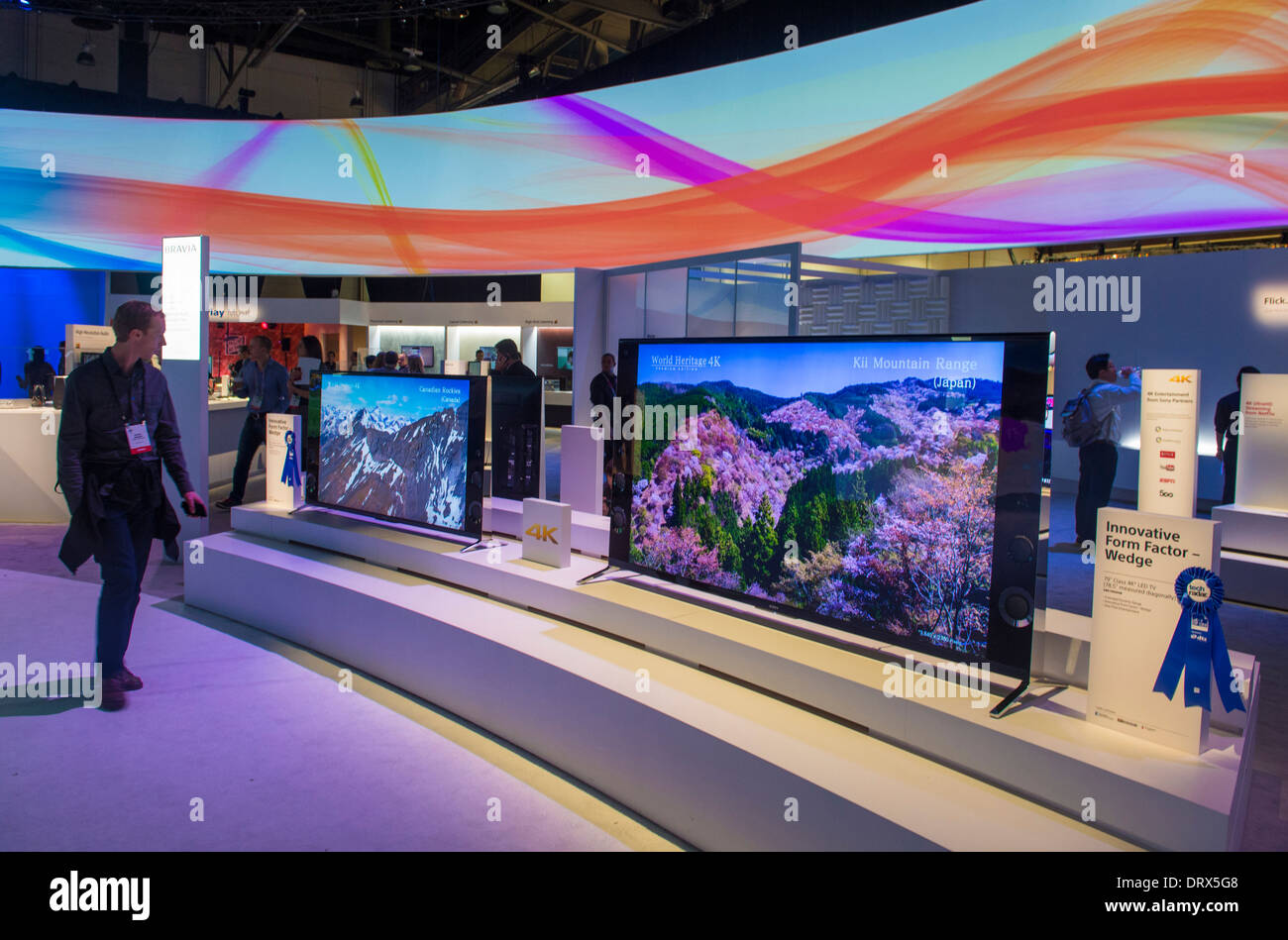 The Sony booth at the CES show held in Las Vegas Stock Photo - Alamy