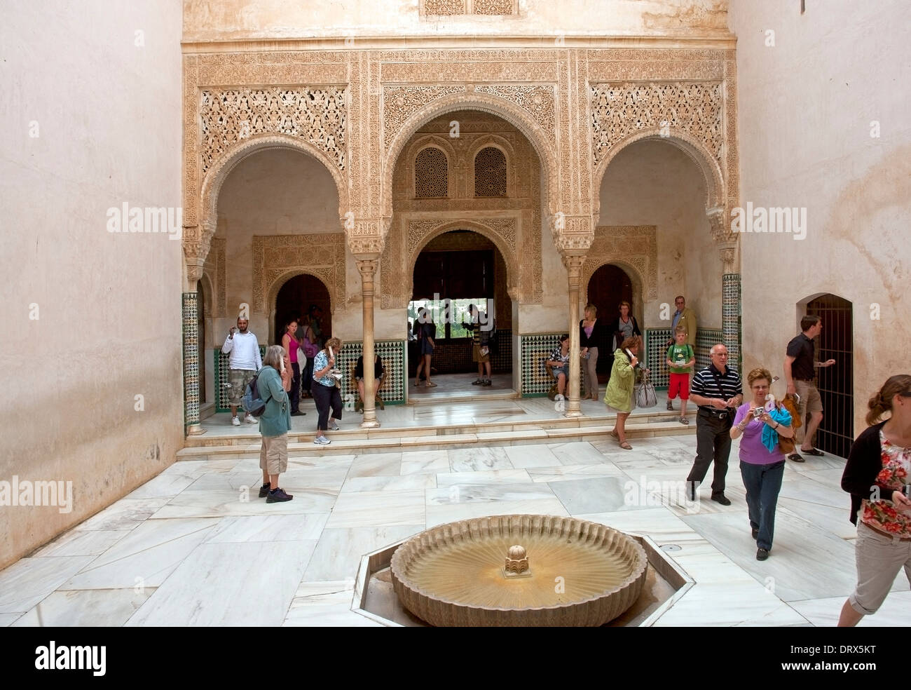 Courtyard (Patio) in one of the Nasrid Palaces in the Alhambra complex ...