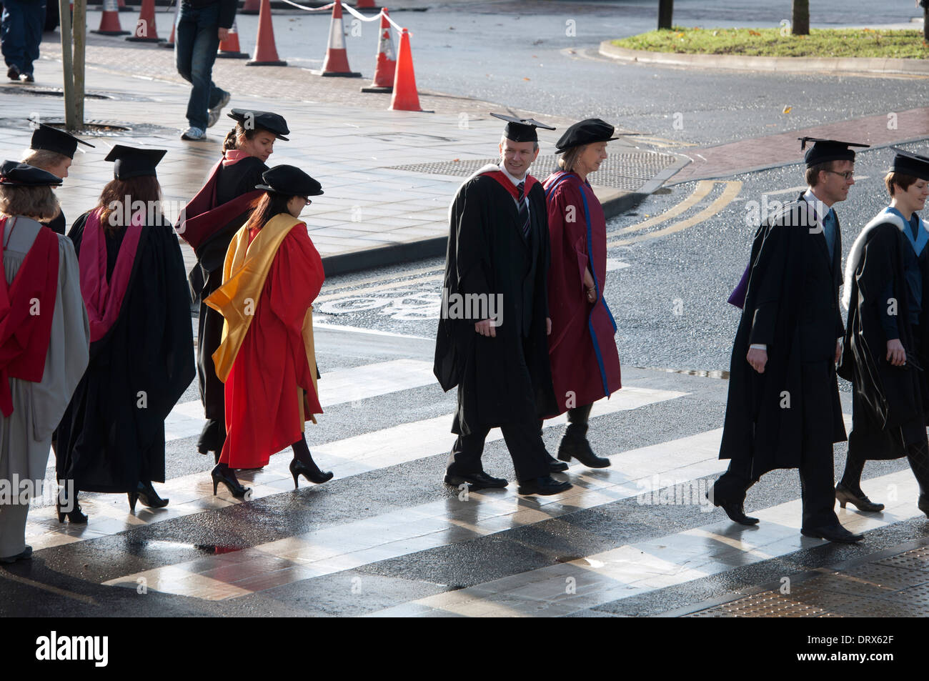 The procession of academics, Warwick University graduation day, UK ...