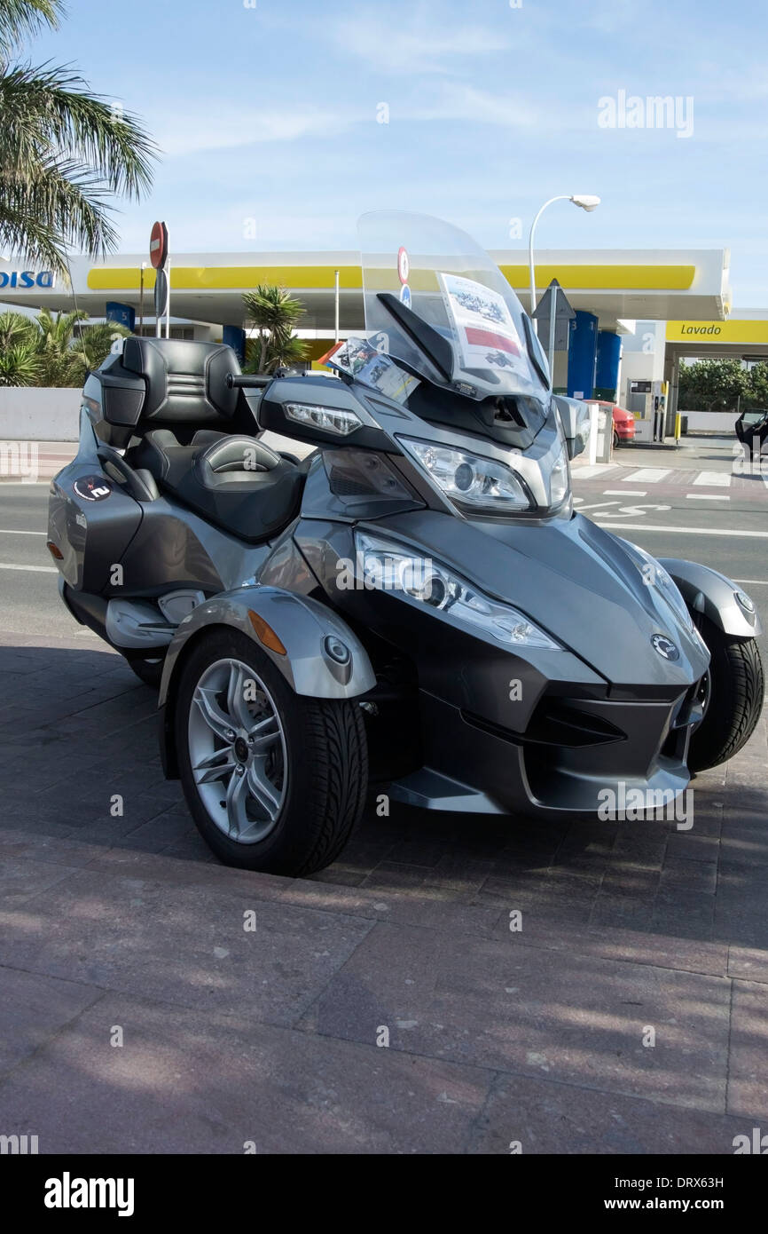 BRP Can Am Touring Three Wheel Spyder Roadster Stock Photo - Alamy