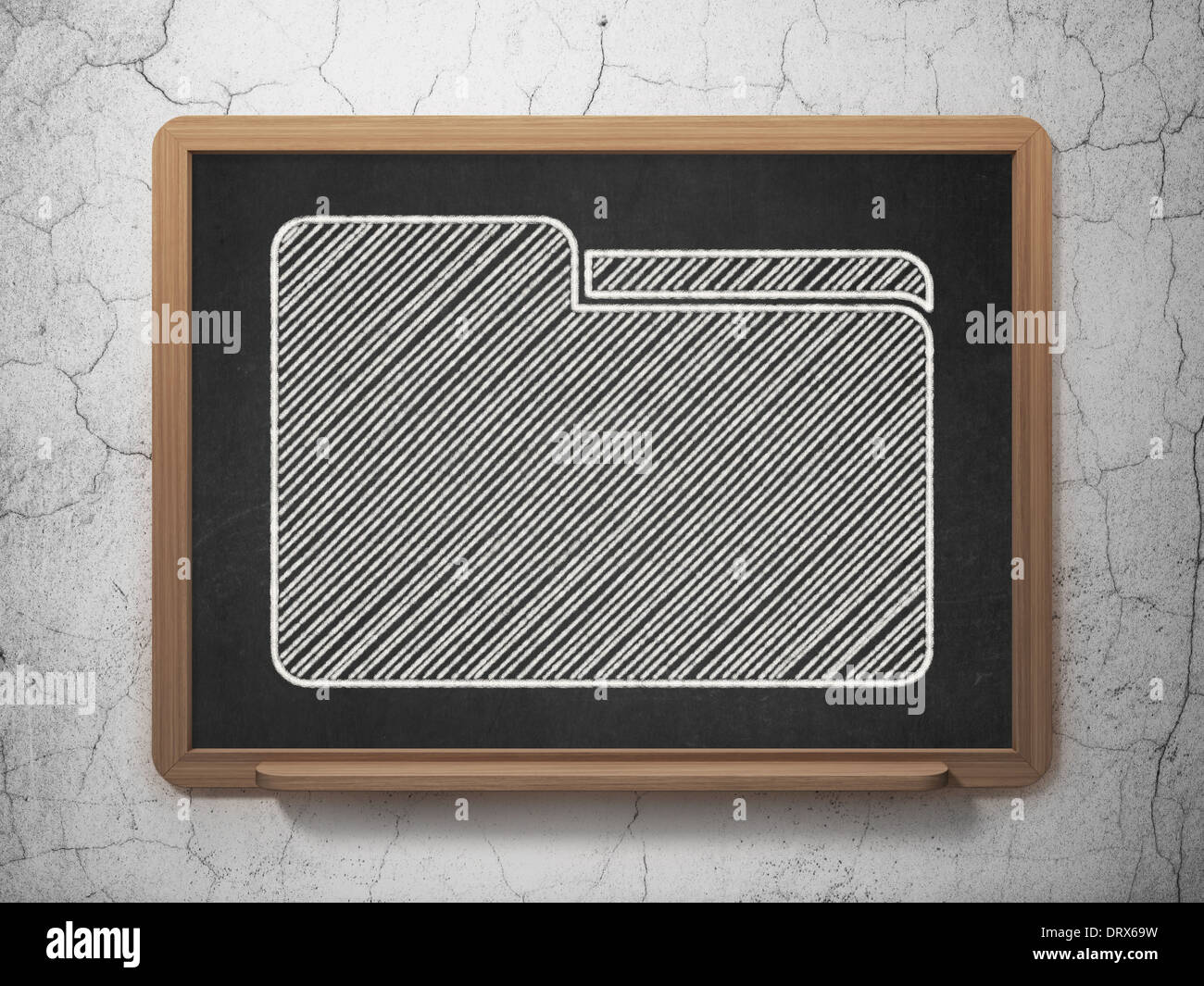 Business concept: Folder on chalkboard background Stock Photo - Alamy