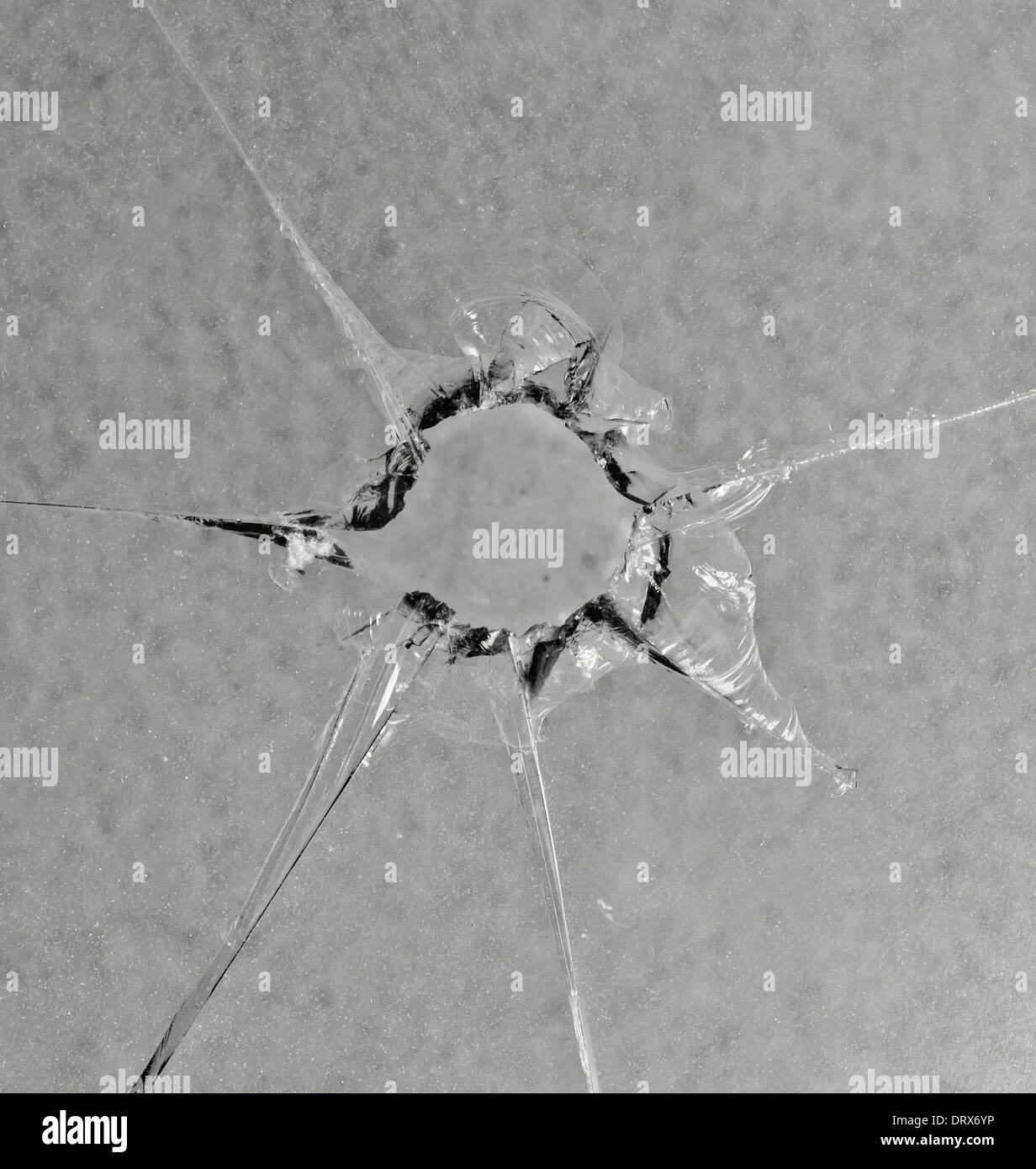 Broken glass hole hi-res stock photography and images - Alamy