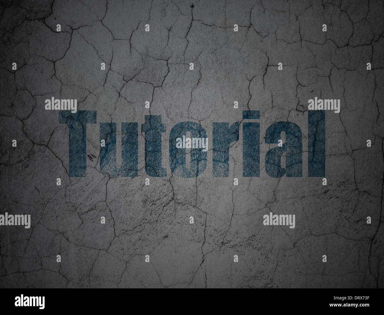Education concept: Tutorial on grunge wall background Stock Photo - Alamy