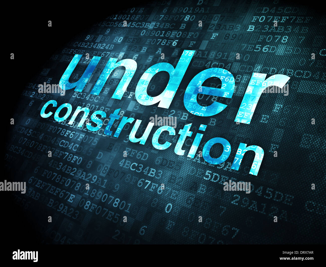 SEO web development concept: Under Construction on digital background Stock Photo - Alamy