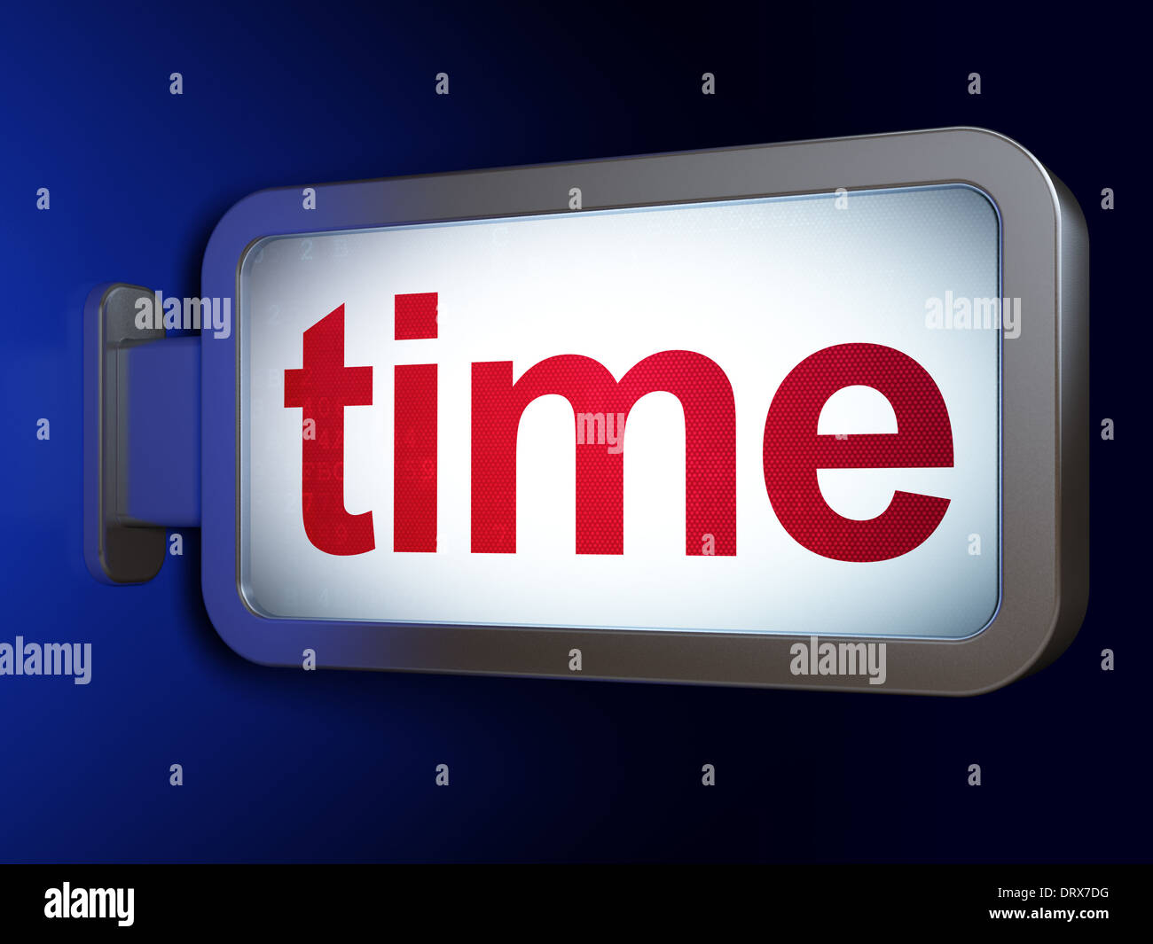 Time on billboard background Stock Photo - Alamy