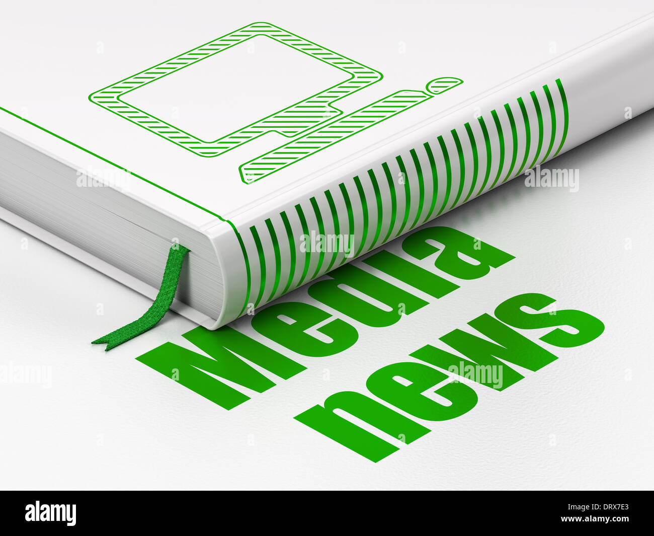 Book Computer Pc, Media News on white background Stock Photo - Alamy