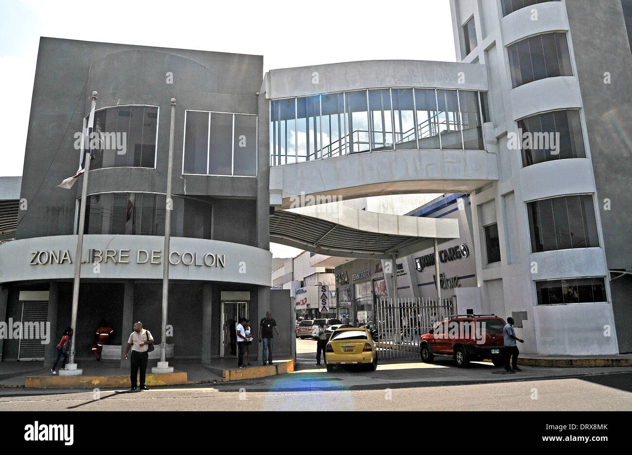 Entry of free zone of Colon Panama Stock Photo - Alamy