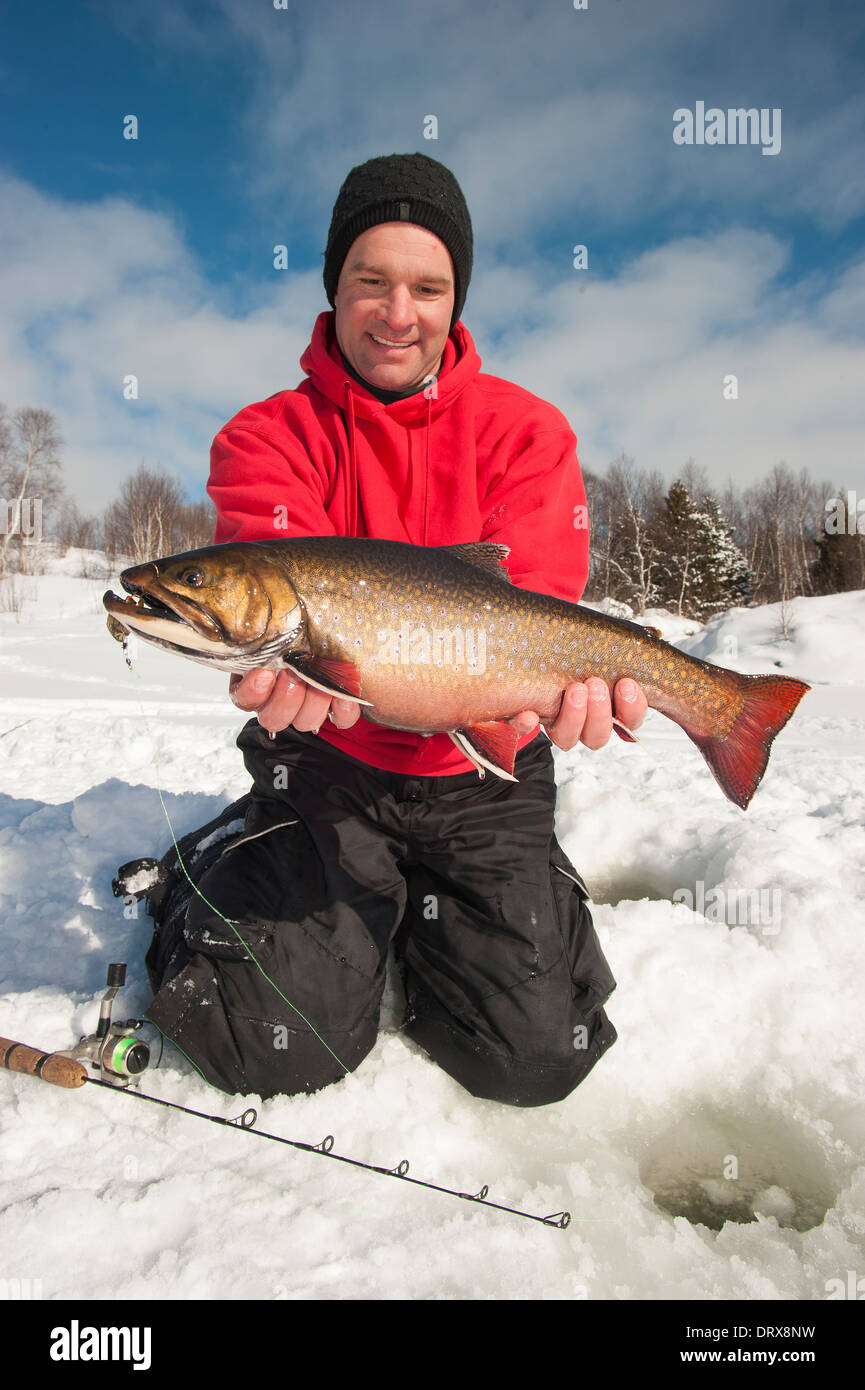 Fishing For Trout In Snow